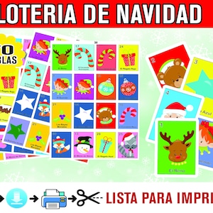 Loteria De Navidad Para Imprimir Loteria Navidena En Español Loteria De ...