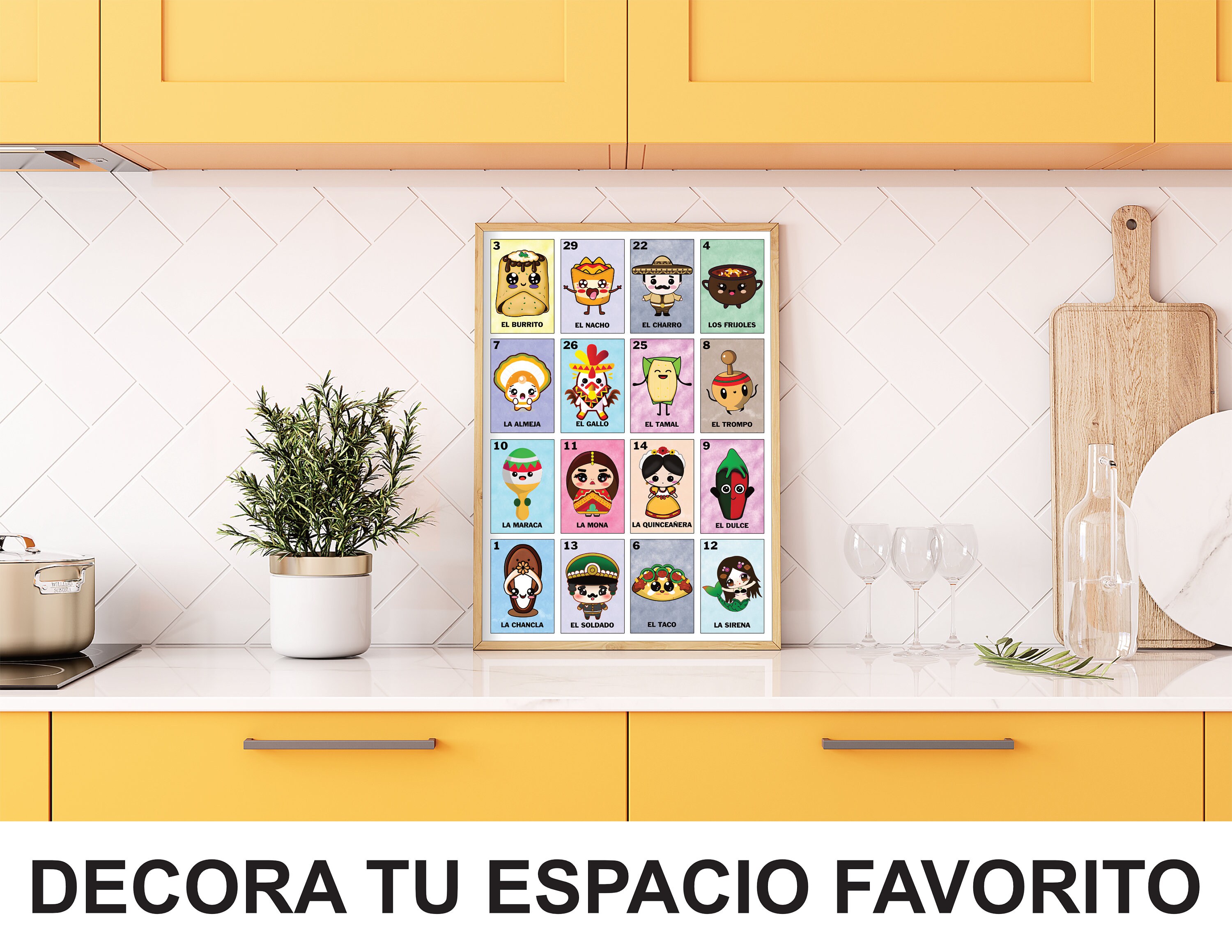 Mexican Loteria Printable Wall Art for Kids Room Classroom School ...