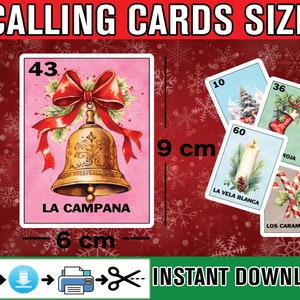 Loteria De Navidad Para Imprimir Loteria Navideña En Espanol Loteria De ...