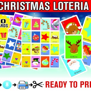 Loteria De Navidad Para Imprimir Loteria Navidena En Español Loteria De ...