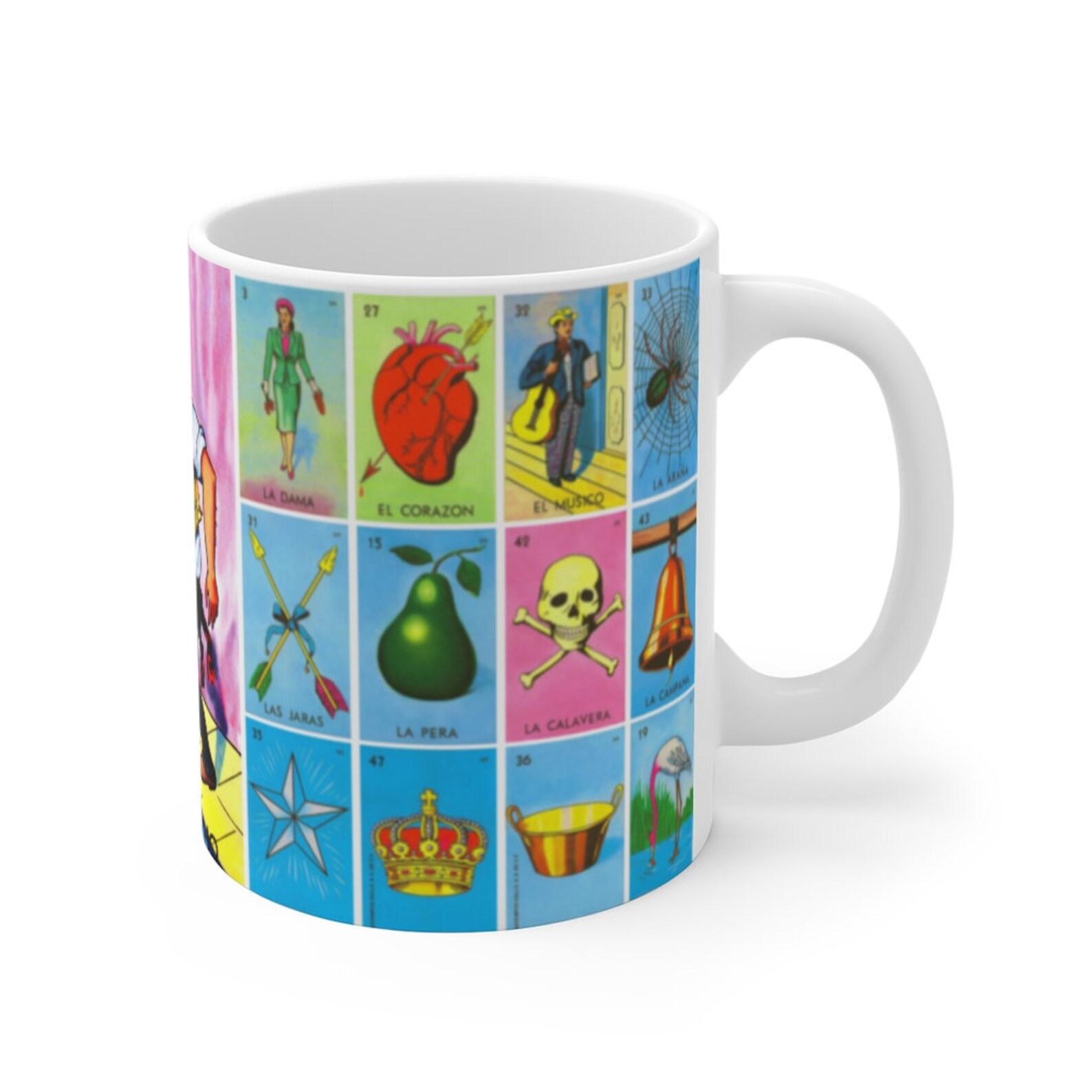 Mexican Bingo Mug El Borracho Taza Para Regalo Mexican Loteria - Etsy