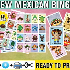 Loteria for Kids Printable Mexican Loteria Game for Kids Mexican ...