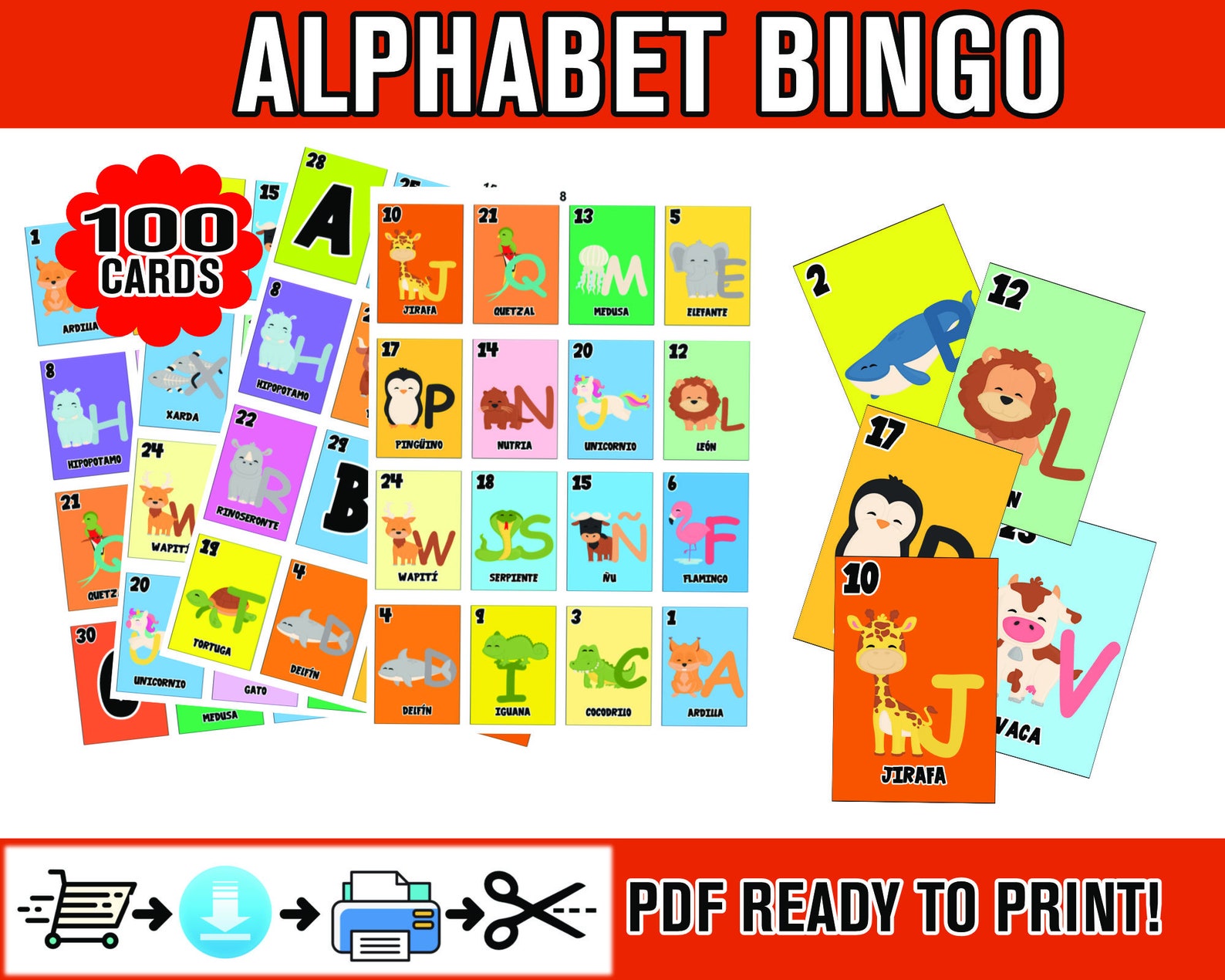 Loteria Del Abecedario Para Imprimir Loteria Didactica Educativa Del ...