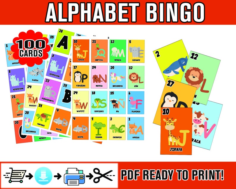 Loteria Del Abecedario Para Imprimir Loteria Didactica Educativa Del ...