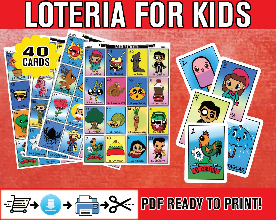 Kid Friendly Loteria Game for Party and School BIG Loteria - Etsy