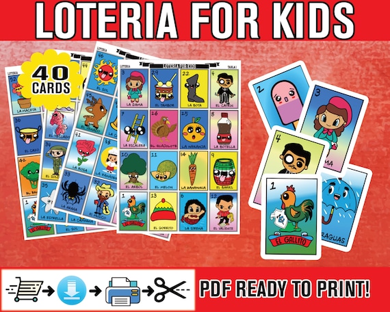 Mexican Loteria Game Cards Printable PDF INSTANT DOWNLOAD Digital File ...