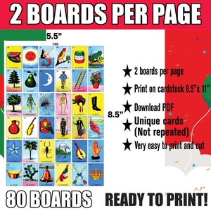 Loteria Mexicana Para Imprimir Edicion Extrema Tablas 6x6 Mexican ...