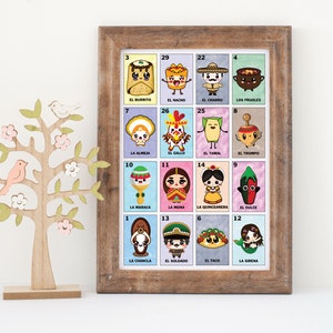 Mexican Loteria Printable Wall Art for Kids Room Classroom School ...
