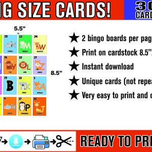 Loteria for Kids to Learn the Spanish Alphabet Great Loteria for School ...