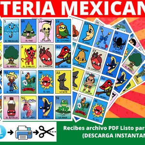 Loteria for Kids Printable Mexican Loteria Game for Kids Mexican ...