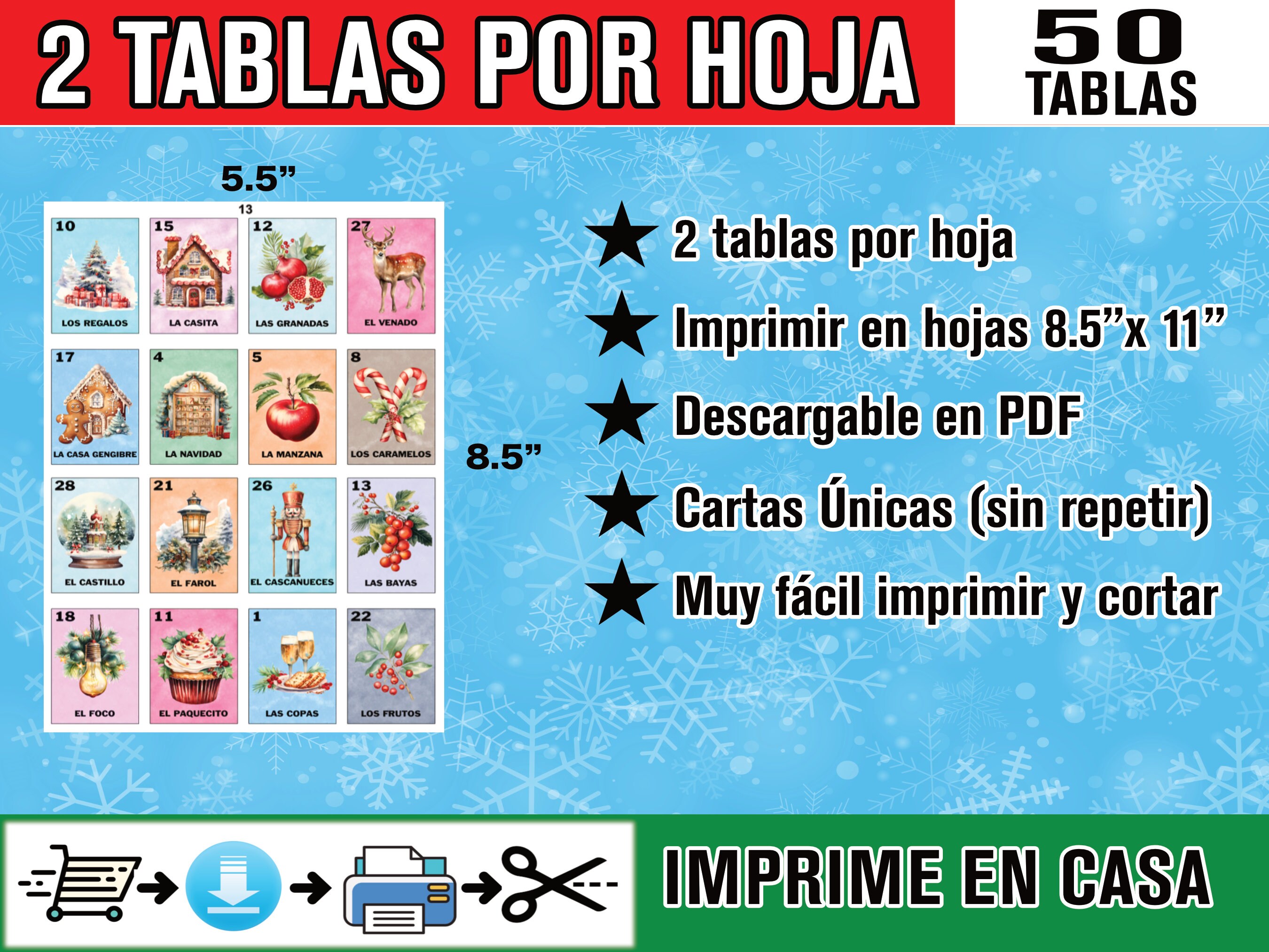 Christmas Loteria Cards Printable Game INSTANT DOWNLOAD Loteria ...