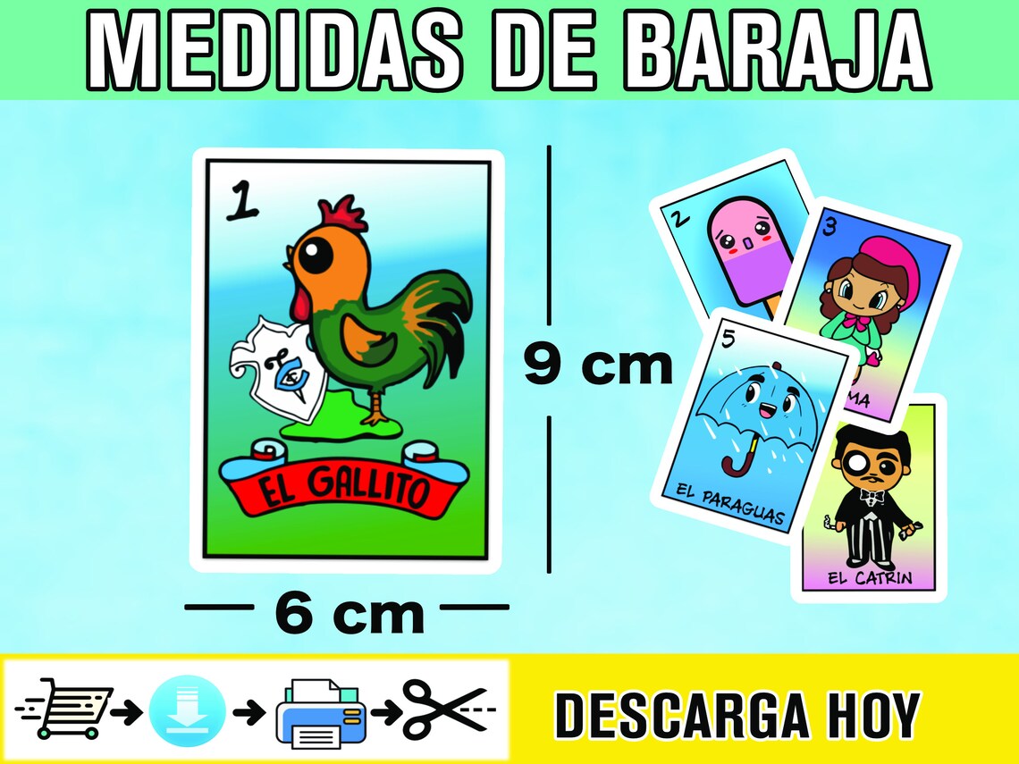 Loteria for Kids Friendly Loteria Game for 200 PLAYERS Big Party and ...