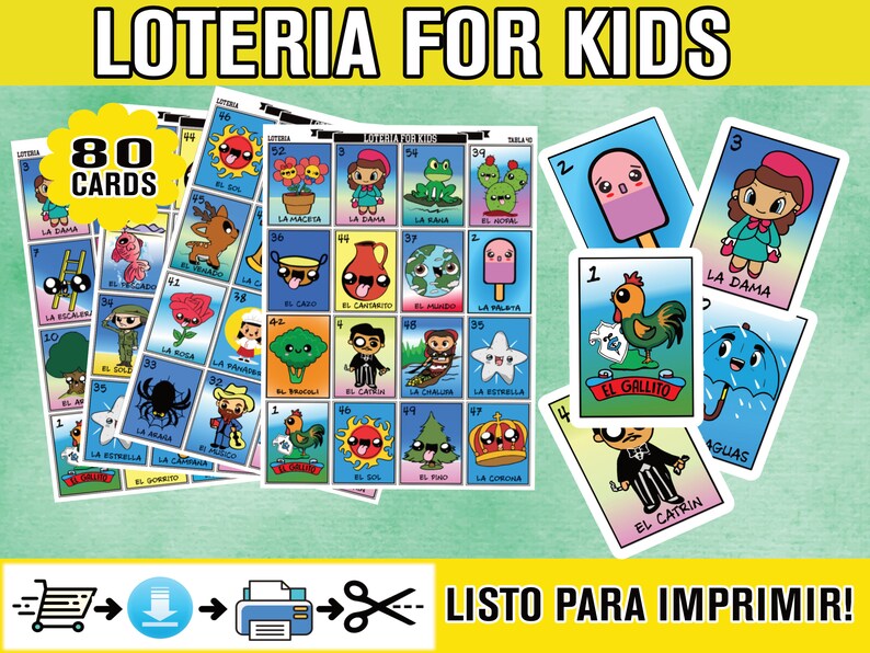 Loteria for Kids Friendly Loteria Game for Party and School - Etsy