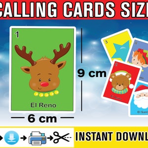 Loteria De Navidad Para Imprimir Loteria Navideña En Español Loteria De ...