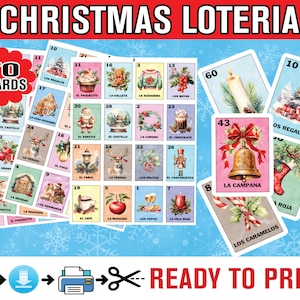 Loteria Navidad Imprimir Loteria Navideña En Espanol Loteria De Navidad ...