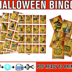 Loteria De Halloween Para Niños Y Adultos En Español PDF Descargar ...