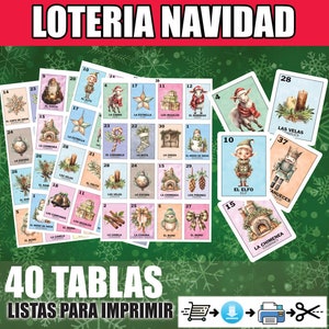 Loteria Navidad Para Imprimir En Espanol Ingles Loteria De Navidad ...
