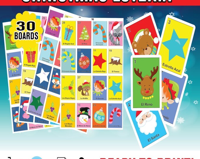 Loteria De Navidad Para Imprimir Loteria Navidena En Español Loteria De ...