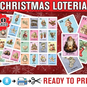Loteria Navidad Para Imprimir Loteria Navideña En Español Loteria ...