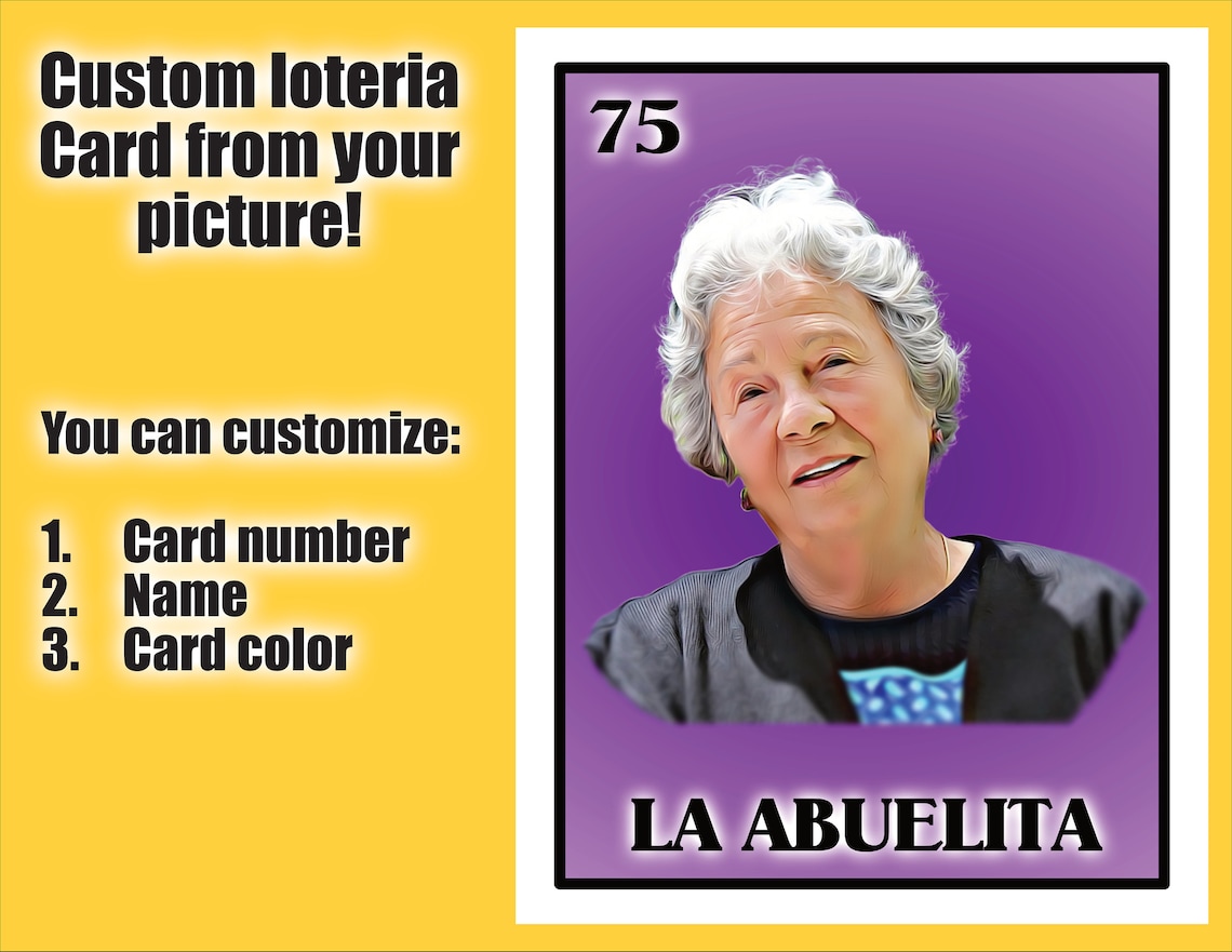 Personalized Loteria Card From Your Picture Gift for Birthday - Etsy