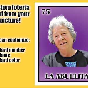 Personalized Loteria Card From Your Picture Gift for Birthday Custom ...