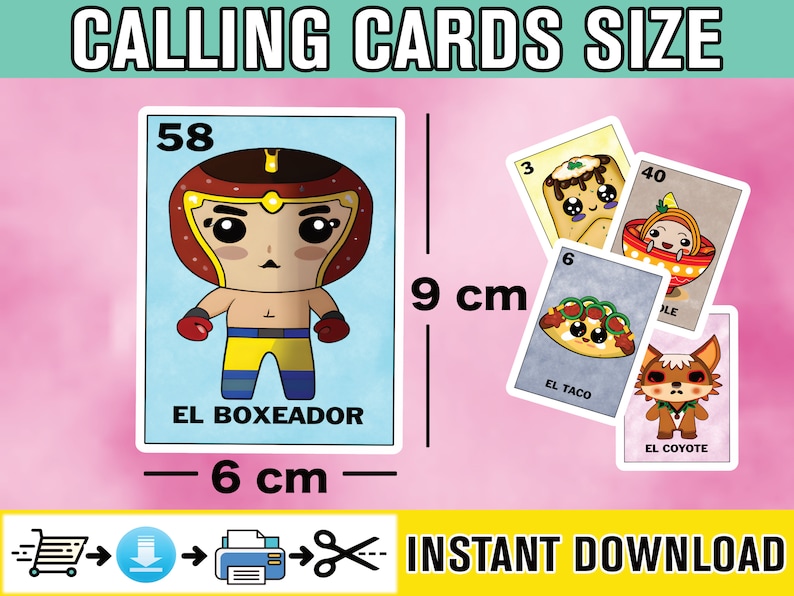 Loteria for Kids Printable Mexican Loteria Game for Kids Mexican ...
