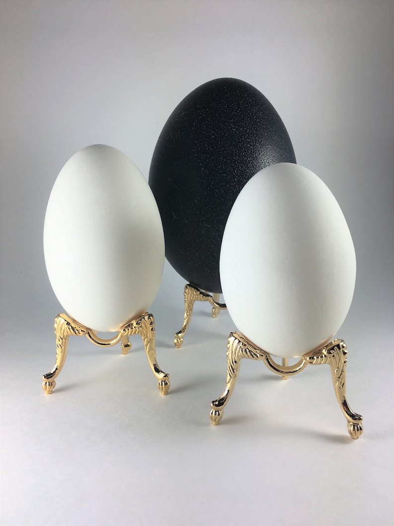 Pysanky Egg Stand Goose Egg Stand Three-Legged Gold Tone | Etsy