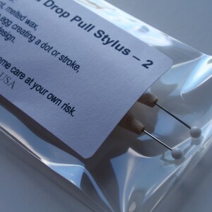 Set of 2 Glass Pinhead Styluses for Egg Decorating, Drop-pull Pysanky ...