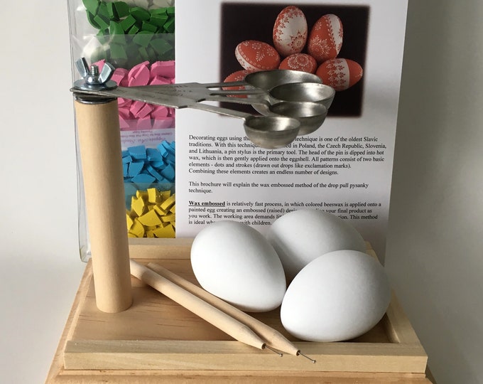 Egg Decorating Kit for Drop Pull Wax Embossed Eggs, DIY Traditional ...