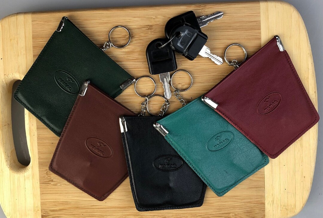 Hand Made Australian Kangaroo Leather Key Pouch. - Etsy