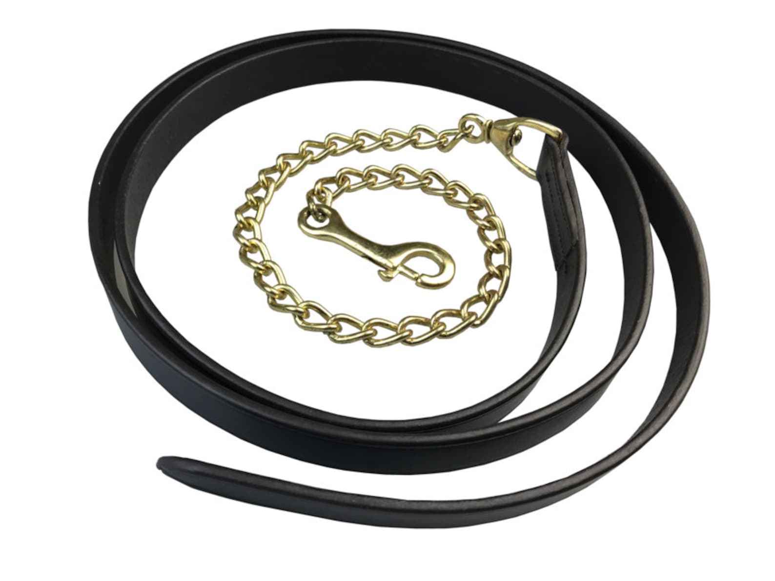 Leather Lead Chain with Brass or Silver Fittings Horse Lead | Etsy