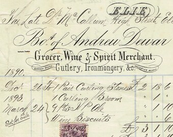 Antique Vintage Victorian 19th Century 1800s Invoice Bills | Etsy