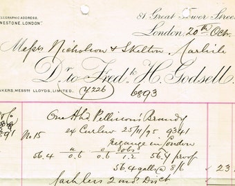 Antique Vintage Victorian 19th Century 1800s Invoice Bills | Etsy