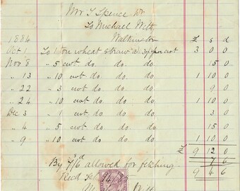 Antique Vintage Victorian 19th Century 1800s Invoice Bills | Etsy