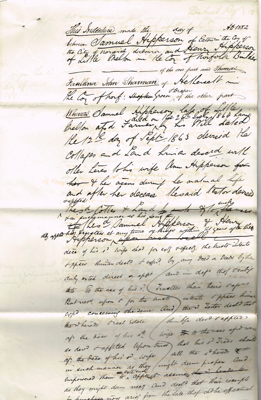 Antique Victorian 1882 Large Three Page Paper Draft Legal - Etsy