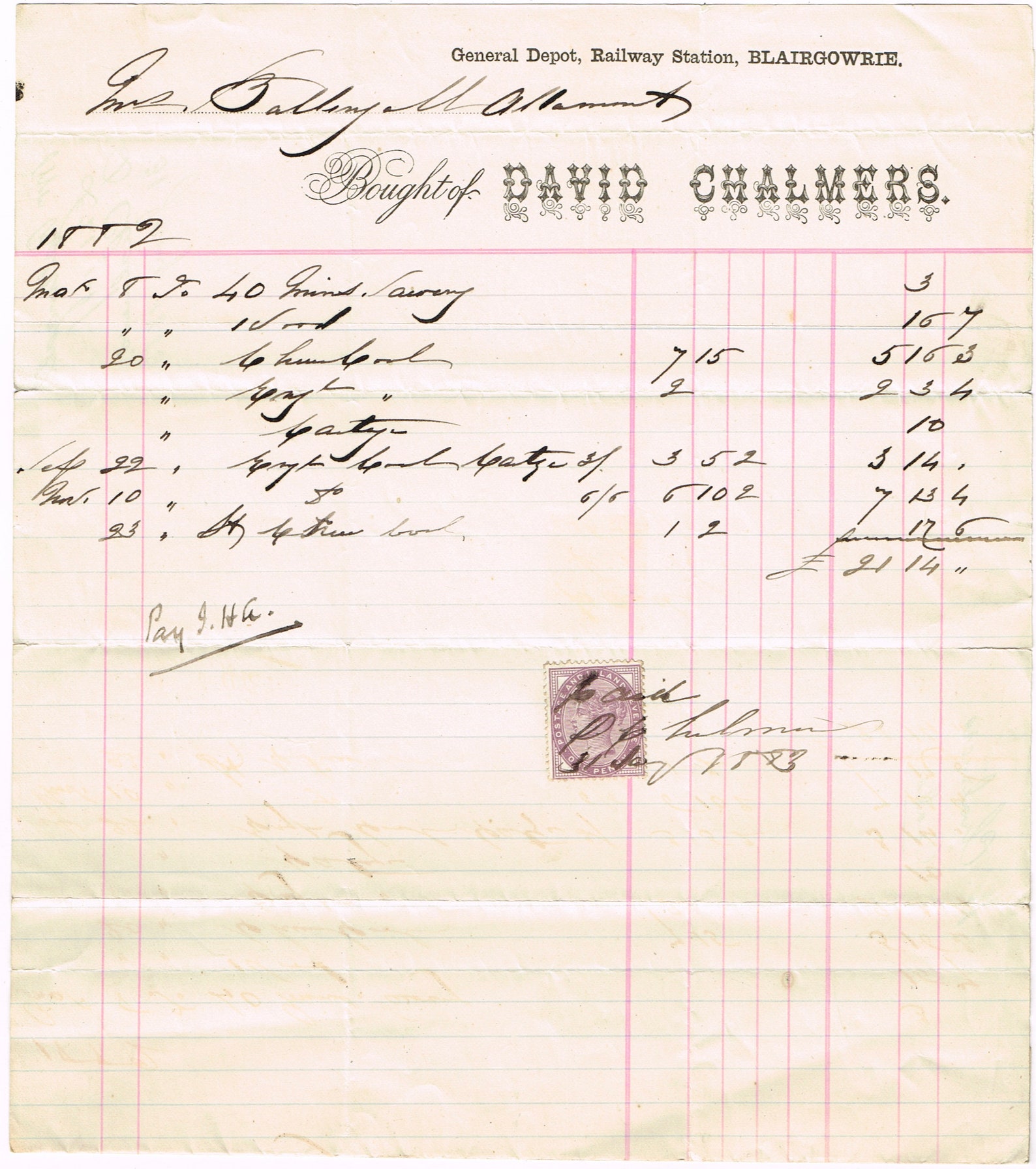 Antique Vintage Victorian 19th Century 1800s Invoice Bills - Etsy