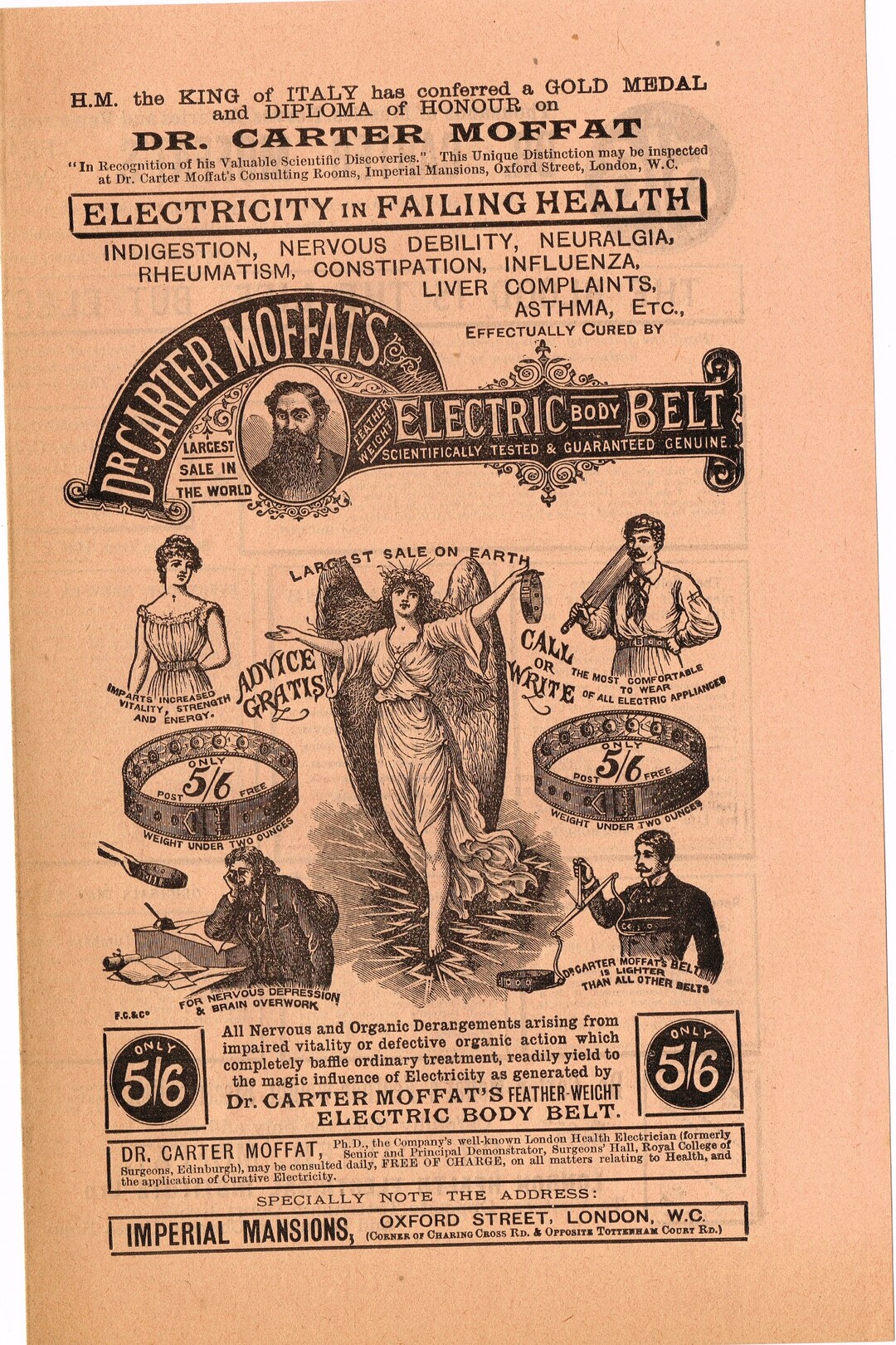 Antique Vintage Victorian Advertising Papers Electric Corsets ...