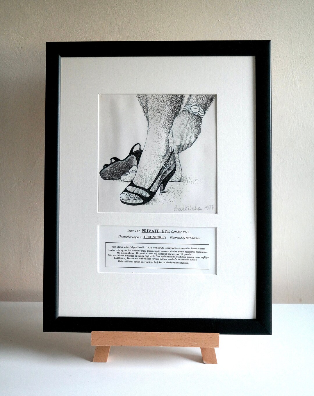 Original Framed Illustration Pen and Ink Drawing From Private Eye ...