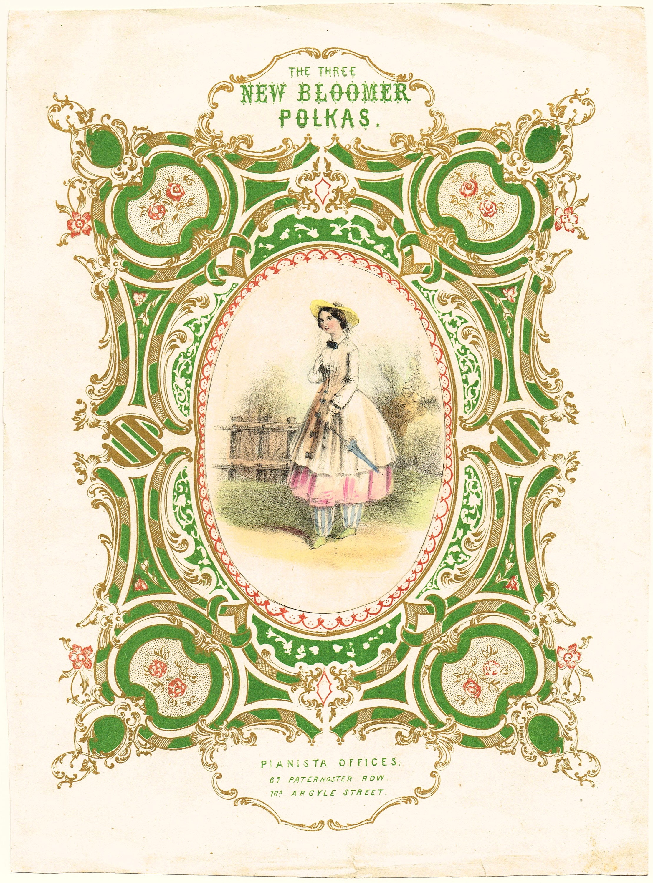 fashion 19th century 1850s lithograph advertising ' the three new ...