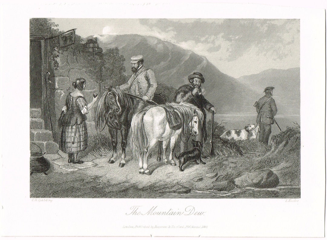 Antique Vintage 1800s, Victorian Etching Engraving Print Horse Animal ...