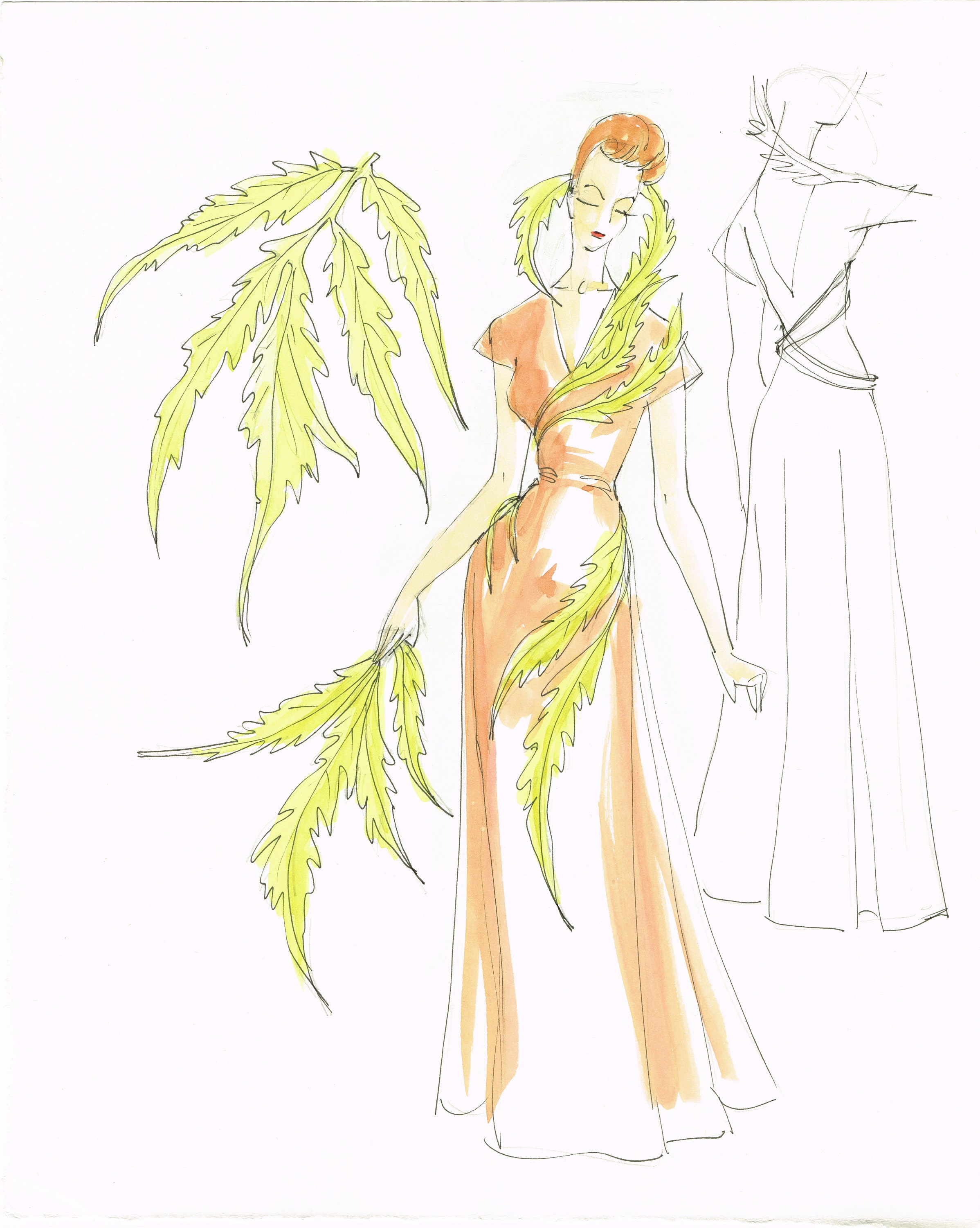 Festival Queen Costume Sketch