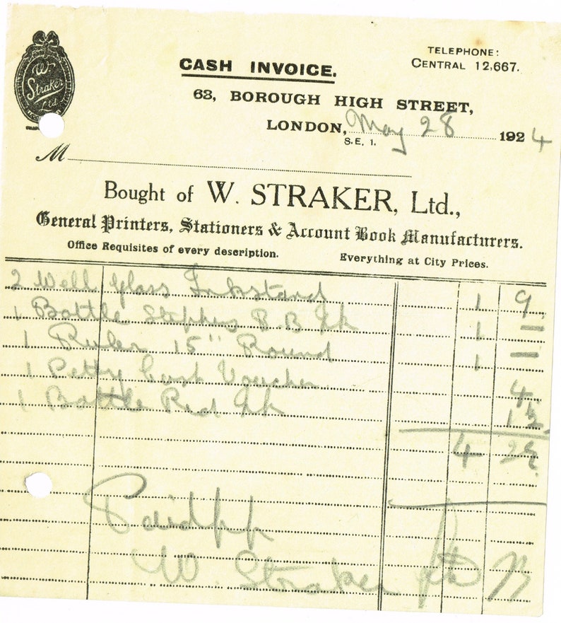 Antique Vintage Victorian 19th Century 1800s Invoice Bills | Etsy