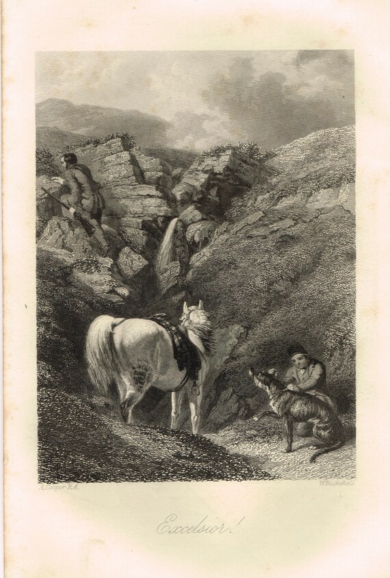 Antique Vintage 1800s Victorian Etching Engraving Print ' - Etsy