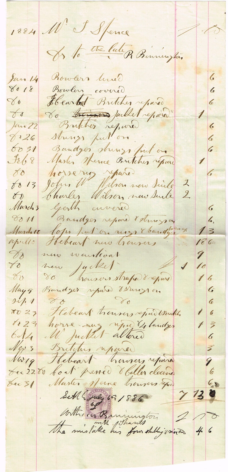 Antique Vintage Victorian 19th Century 1800s Invoice Bills | Etsy