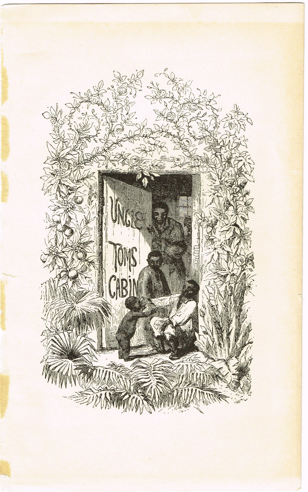 Antique Vintage, Victorian Frontispiece Etching Engraving Print 10 ...