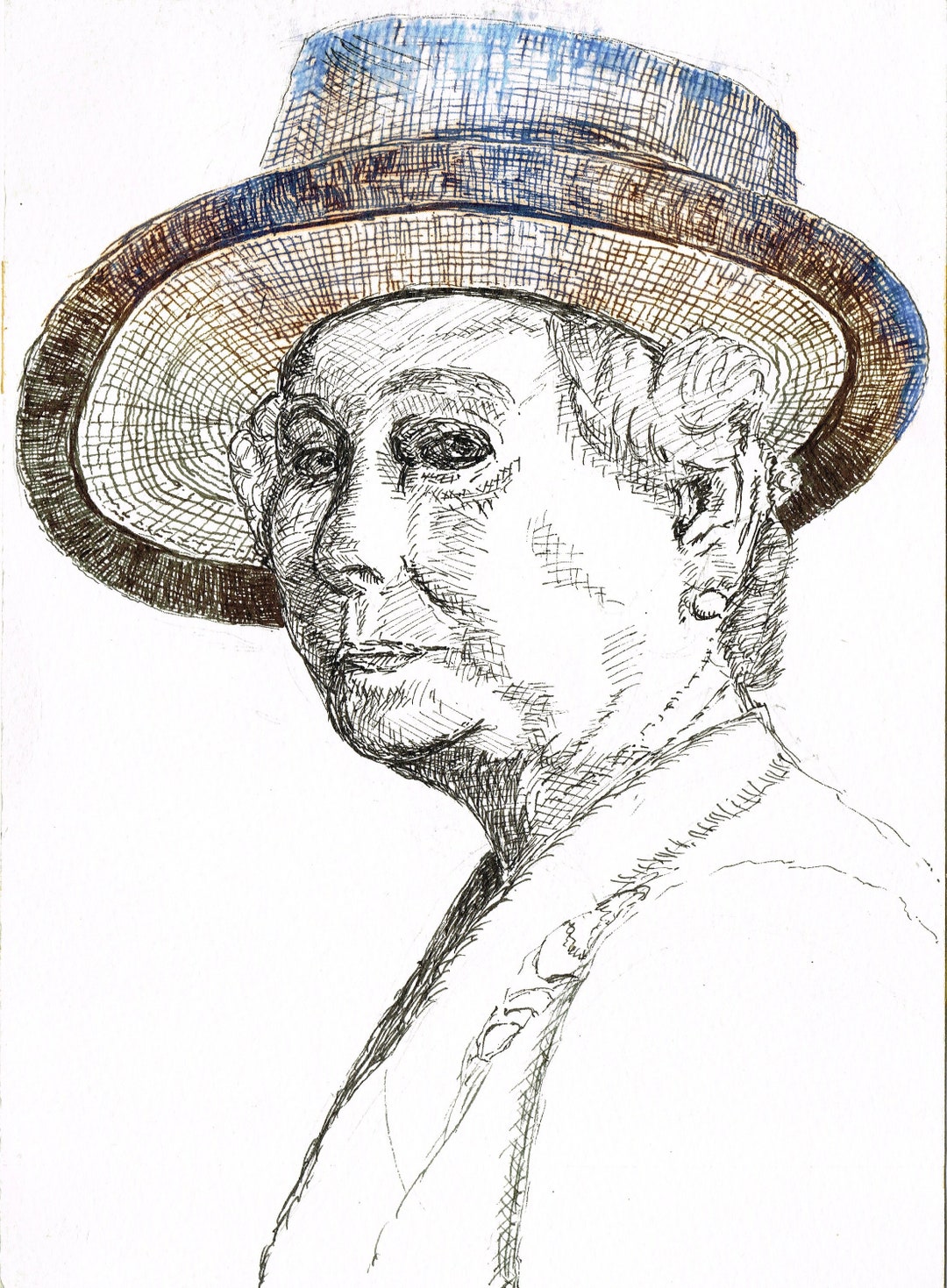 Ink Drawing of Queen Elizabeth by Michael Scott - Etsy