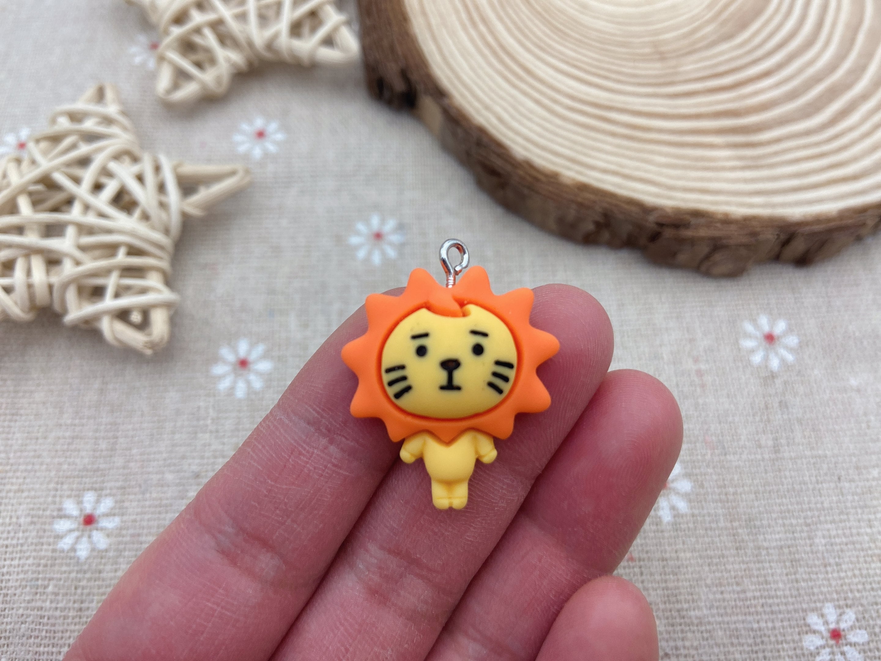Resin Cute Lion Charms,animal Pendants for Jewelry Making,earring ...