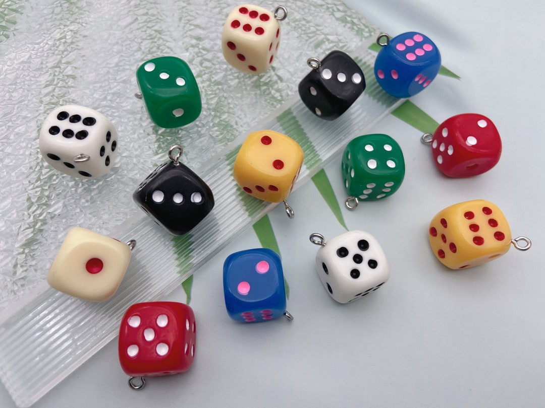 Resin Dice Charms,cute Dice Pendants for Jewelry Making,earring ...