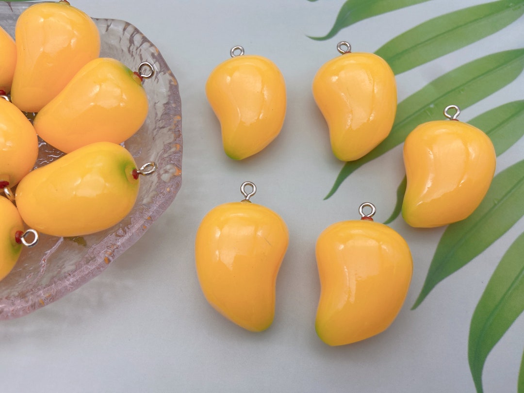 Fruit Charms Resin Mango Charms Pendants for Earring Necklace Bracelet Key Chain Jewelry Making ...