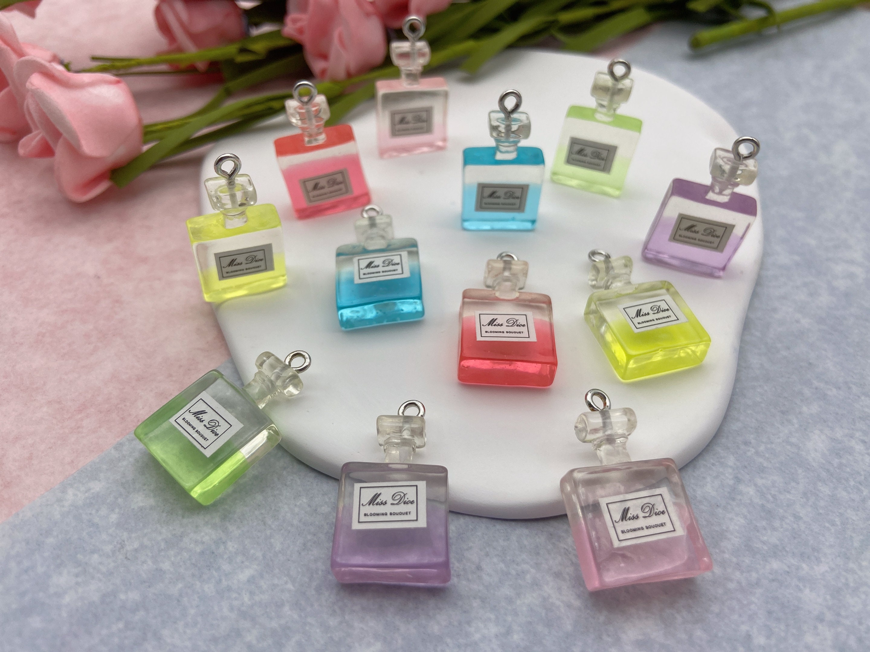 Fashion Perfume Bottle With Eyehook,resin Slime Cabochons,kawaii Charms ...